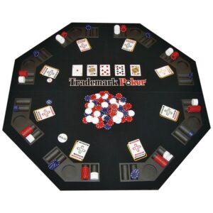 trademark poker texas traveller table top & chip travel set