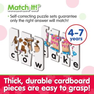 The Learning Journey: Match It! - Spelling - 20 Piece Self-Correcting Spelling Puzzle for Three and Four Letter Words with Matching Images - Learning Toys for 4 Year Olds - Award Winning Toys