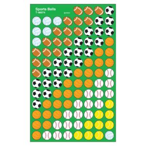 trend, inc. sports balls supershapes stickers, 800 ct