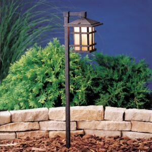 Kichler 15232AGZ Cross Creek Path & Spread 1-Light 120V, Aged Bronze