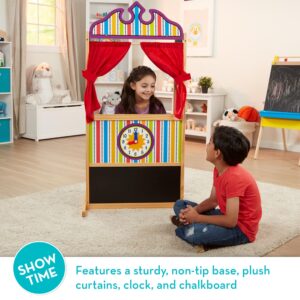 Melissa & Doug Deluxe Puppet Theater - Sturdy Wooden Construction - Puppet Show Theater For Kids