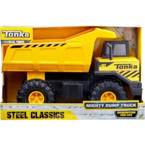 Tonka Classic Steel Mighty Dump Truck Vehicle, Single, Standard Packaging