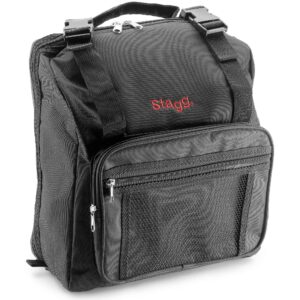 stagg, 37-key accordion accessory, 13 inches x 12 inches x 7.5 inches (acb-120), black