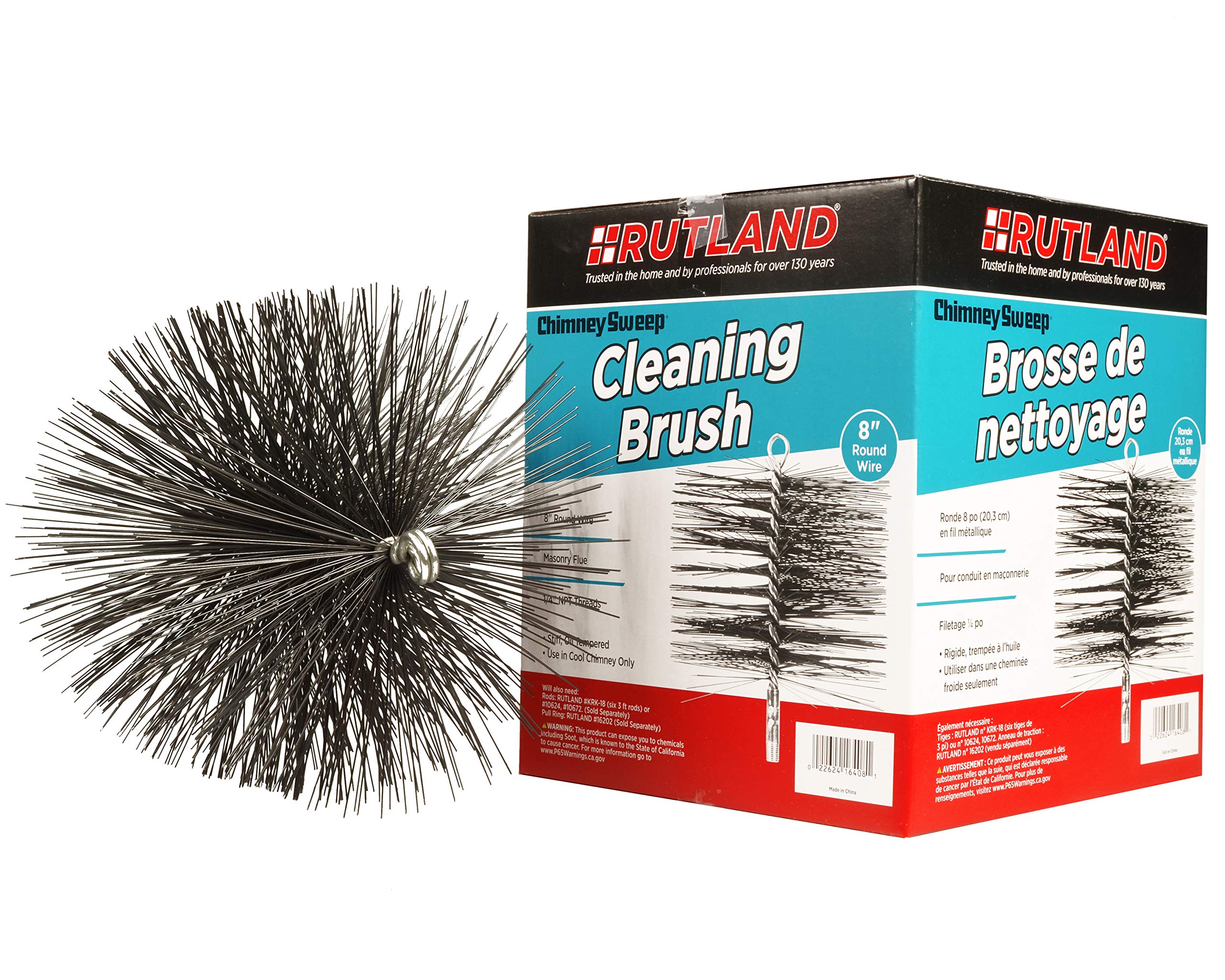 Rutland Products 16407 7" Round Chimney Cleaning Brush (Packaging may vary)