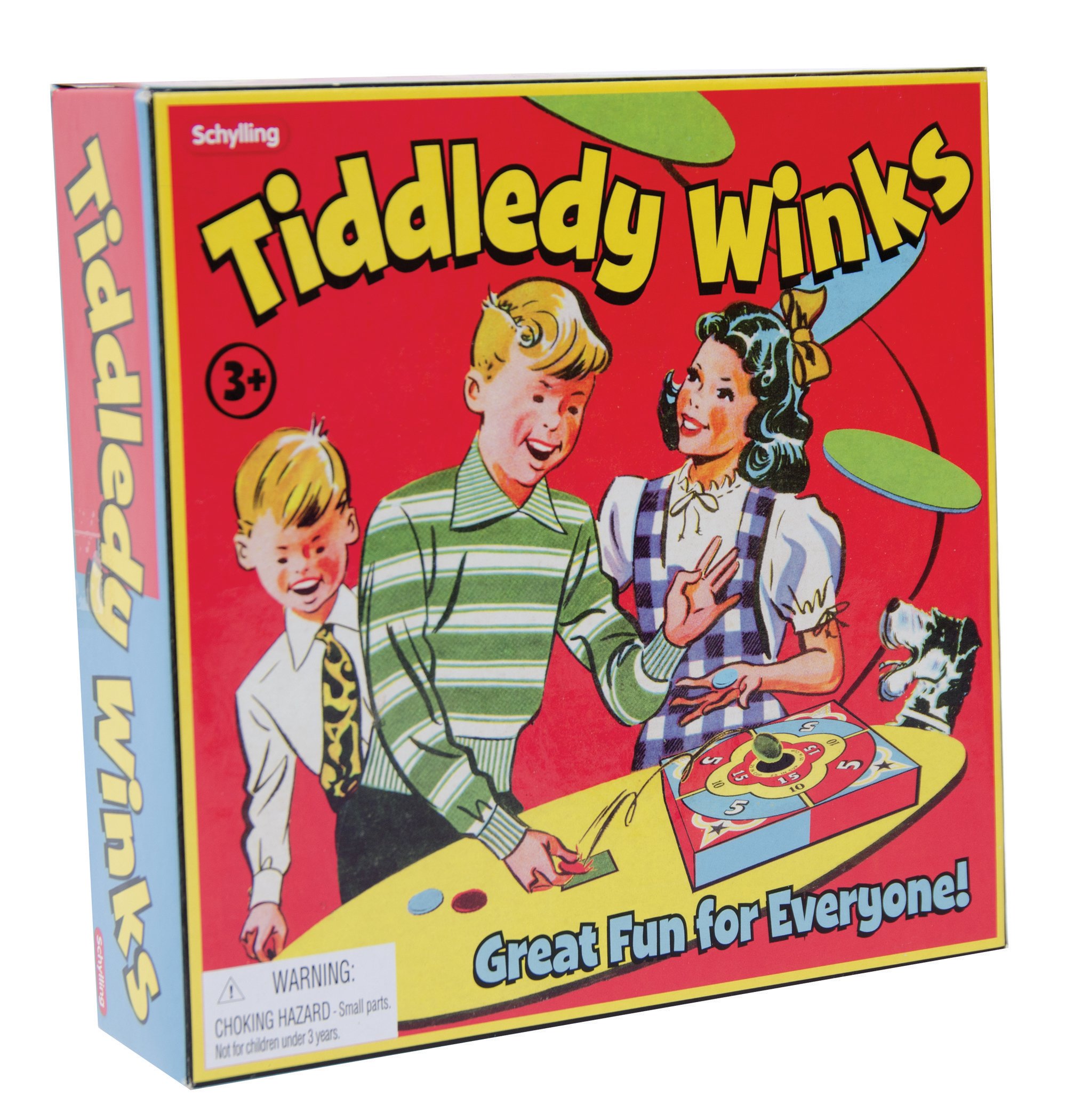 Schylling Tiddledy Winks - Classic Game for The Whole Family - Includes Game Board, Cup, and Winks - Ages 3 and Up