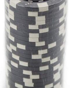 Brybelly Red Striped Dice 11.5-Gram Clay Composite Poker Chips - Pack of 100