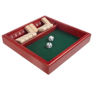 Shut The Box Game Wooden Set – Easy to Learn Math and Strategy Game for All Ages – Family Games for Home, Travel, and Camping by Trademark Games