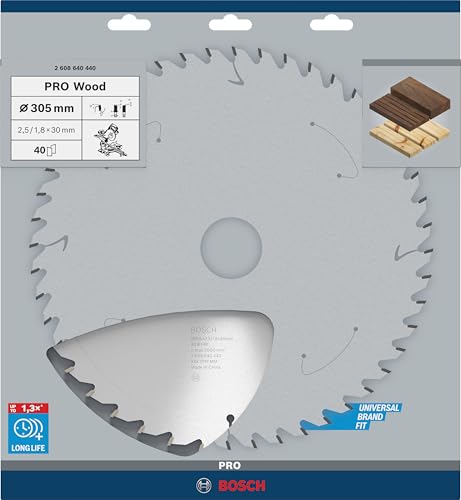 Bosch 2608640440 Circular Saw Blade "Top Precision" Opwob 12inx30mm 40T