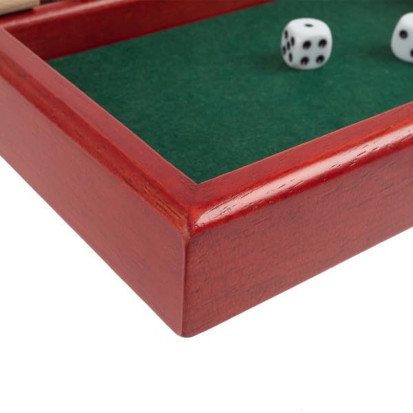 Shut The Box Game Wooden Set – Easy to Learn Math and Strategy Game for All Ages – Family Games for Home, Travel, and Camping by Trademark Games