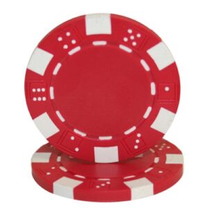 brybelly red striped dice 11.5-gram clay composite poker chips - pack of 100