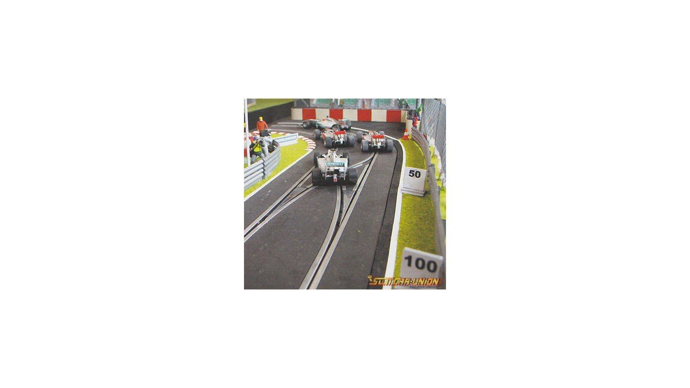 Scalextric C7036 Digital Track Straight Lane Change 20.5 inches , Black, Large