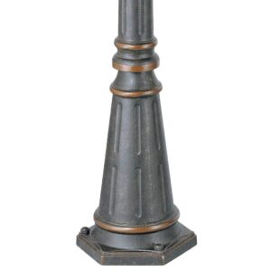 John Timberland Hepworth Traditional Outdoor Light Post and Cap Base Veranda Bronze 76 3/4" Accessory for Post Exterior House Porch Patio Outside Deck Yard Garden Driveway Home Lawn Walkway