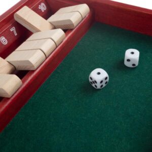 Shut The Box Game Wooden Set – Easy to Learn Math and Strategy Game for All Ages – Family Games for Home, Travel, and Camping by Trademark Games