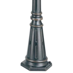 John Timberland Hepworth Traditional Outdoor Post Light Pole and Cap Base Classic Bronze Brown 76 3/4" Accessory for Exterior House Porch Patio Deck Yard Garden Driveway Home Lawn Walkway