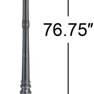 John Timberland Hepworth Traditional Outdoor Post Light Pole and Cap Base Classic Bronze Brown 76 3/4" Accessory for Exterior House Porch Patio Deck Yard Garden Driveway Home Lawn Walkway