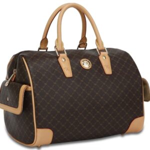 rioni signature (brown) - large boston bag