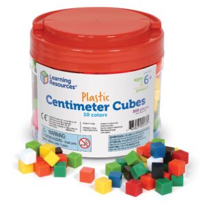 learning resources centimeter cubes, counting/sorting toy, assorted colors, math cubes, learning cubes for kids, set of 500, ages 6+