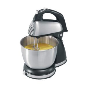 hamilton beach classic hand and stand mixer discontinued, black and stainless