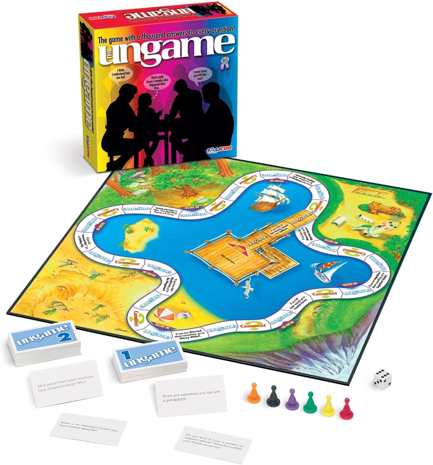 The Ungame - Family Communication Board Game - Ages 5+, 2-6 Players, Thought-Provoking Questions