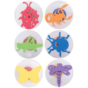 ready 2 learn giant stampers - insects - set 1 - set of 6 - easy to hold foam stamps for kids - arts and crafts stamps for displays, posters, signs and diy projects