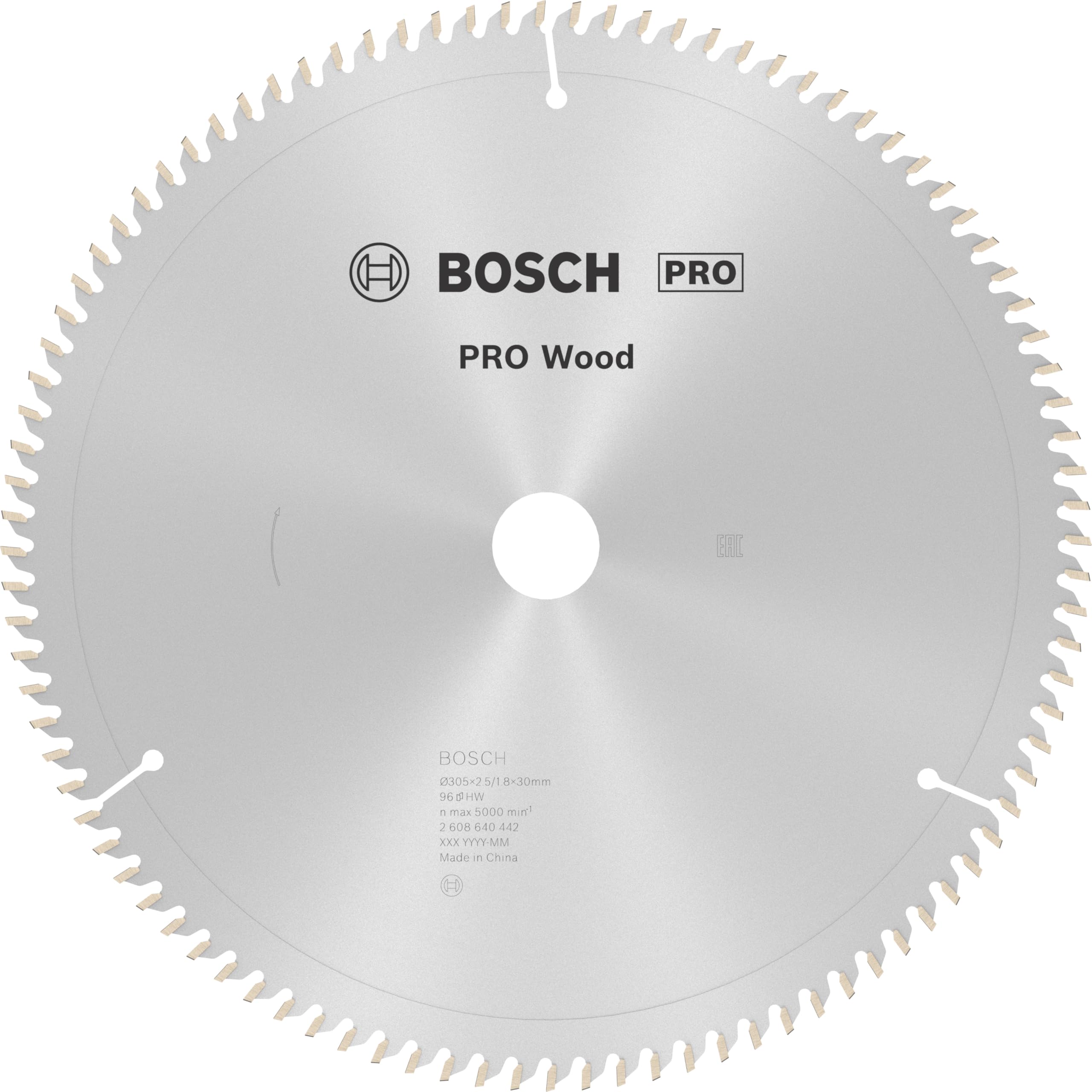 Bosch 2608640442 Circular Saw Blade "Top Precision" Opwob 12inx30mm 96T