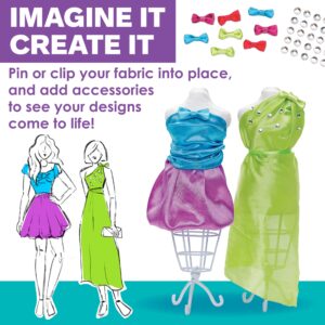 Creativity for Kids Designed by You Fashion Studio: DIY Fashion Designer Craft Kit for Girls Ages 9-12, Dress Design Kit & Sewing Kit for Kids, Gifts and Toys for Girls