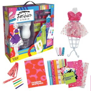 creativity for kids designed by you fashion studio: diy fashion designer craft kit for girls ages 9-12, dress design kit & sewing kit for kids, gifts and toys for girls