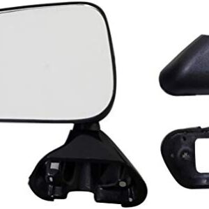 Dorman 955-214 Driver Side Manual Door Mirror - Folding Compatible with Select Toyota Models, Black