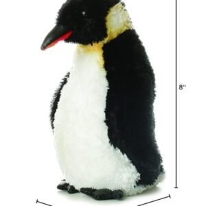 Aurora® Adorable Mini Flopsie™ Mini Emperor Stuffed Animal - Playful Ease - Timeless Companions - Black 8 Inches