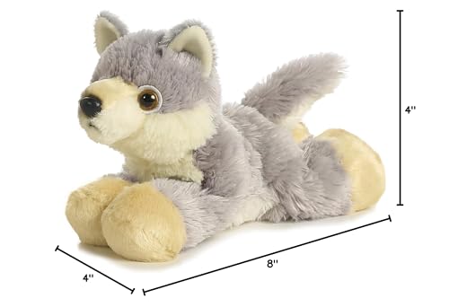 Aurora® Adorable Mini Flopsie™ Woolsey™ Stuffed Animal - Playful Ease - Timeless Companions - Gray 8 Inches