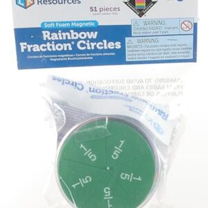 Learning Resources Soft Foam Magnetic Rainbow Fraction Circles