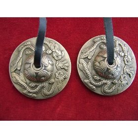 BEAUTIFUL TIBETAN BUDDHIST HEART CHAKRA TINGSHA CYMBALS REIK, I SPACE CLEARING