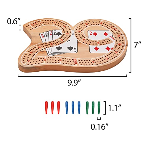 Mainstreet Classics Wooden "29" Cribbage Board Game Set