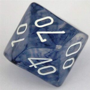 Chessex Polyhedral 7-Die Nebula Dice Set - Black with White