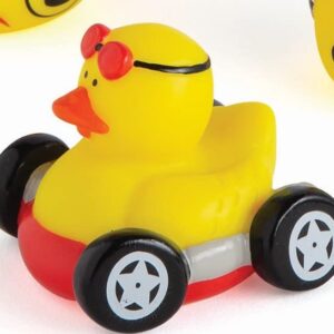 Fun Express Race Car Driver Rubber Duckies - Toys and Party Favors - 12 Pieces