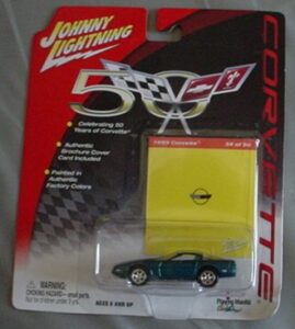 johnny lightning corvette 50th anniversary series 1995 corvette blue 38/50