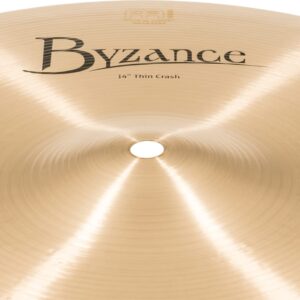 Meinl Cymbals Byzance 14" Traditional Thin Crash — Made in Turkey — Hand Hammered B20 Bronze, 2-Year Warranty (B14TC)