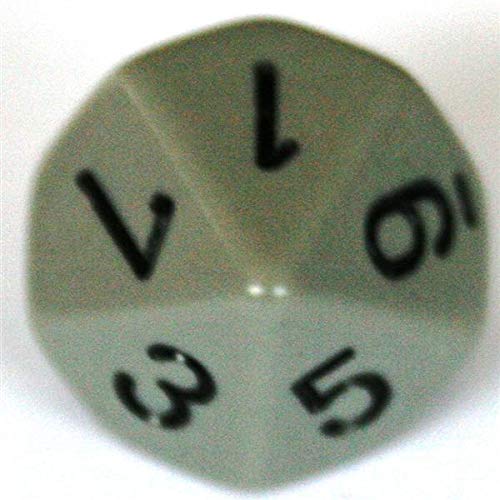 Chessex Dice: Polyhedral 7-Die Opaque Dice Set - Dark Grey with Black