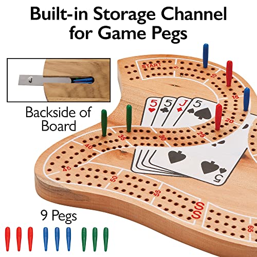 Mainstreet Classics Wooden "29" Cribbage Board Game Set