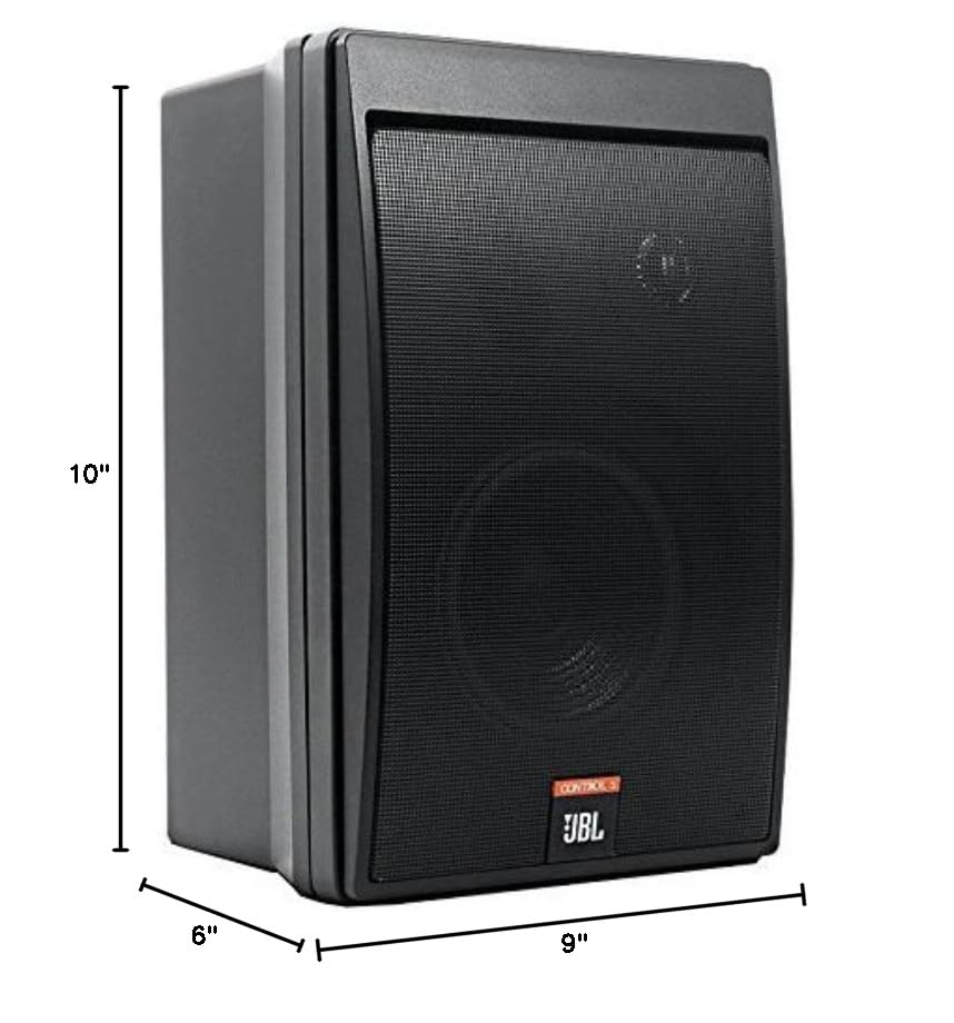 JBL Professional Control 5 Compact Monitor Loudspeaker System, Sold as Pair, Black, 6.5-Inch