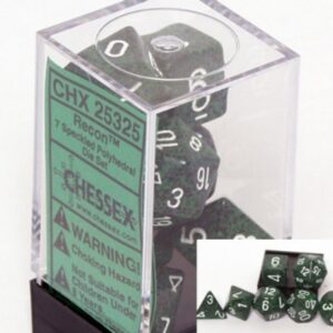 Polyhedral 7-Die Speckled Dice Set - Recon