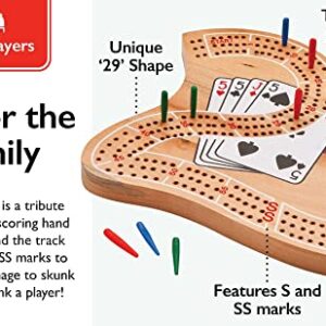 Mainstreet Classics Wooden "29" Cribbage Board Game Set