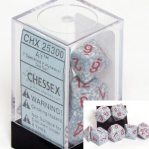 Polyhedral 7-Die Speckled Dice Set - Air