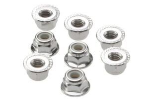 traxxas 3647 flanged ny lock nuts, 4mm, set of 8