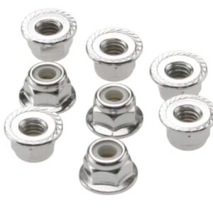 Traxxas 3647 Flanged NY Lock Nuts, 4mm, Set of 8