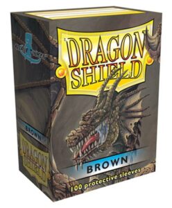 dragon shield standard size card sleeves – classic brown 100 ct - mtg card sleeves are smooth & tough - compatible with pokemon, yugioh, & magic the gathering card sleeves, (at-10011)