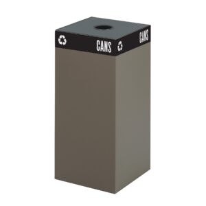 safco products 2982bl public square recycling receptacle base, 31-gallon (top sold separately), black