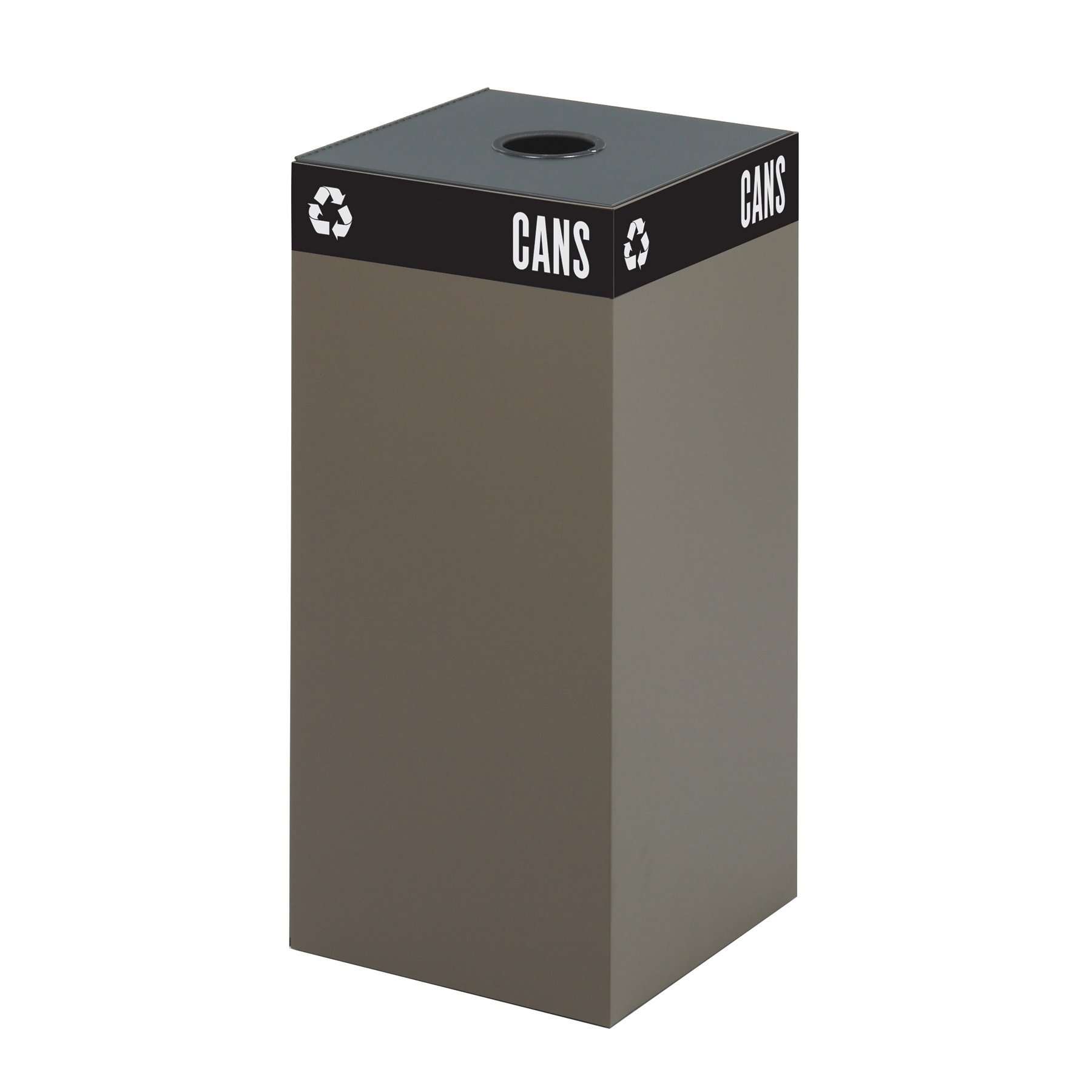 Safco Products 2982BL Public Square Recycling Receptacle Base, 31-Gallon (Top Sold Separately), Black