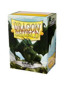 dragon shield standard size card sleeves – classic green 100 ct - mtg card sleeves are smooth & tough - compatible with pokemon, yugioh, & magic the gathering card sleeves