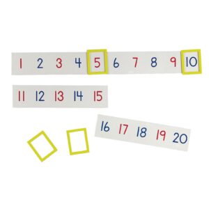 learning resources magnetic number line 1-100, 20 magnets, classroom accessories, teacher aids, sets of 5 magnets